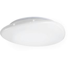 Eglo Deckenleuchte "Sileras Deckenlampe, Sternhimmel-Effekt, Stahl und Kunststoff, Lampe", 1, &Oslash; 45cm H: 8,5cm, 1 Stk., wei&szlig;, Wohnzimmer, Leuchten,