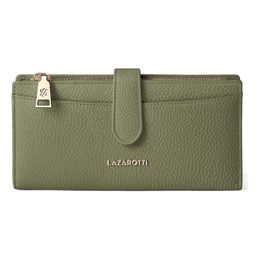 LAZAROTTI Damen Geldb&ouml;rse "Bologna Leather Geldb&ouml;rse Leder 20 cm", gr&uuml;n, Leder, Kleinlederwaren