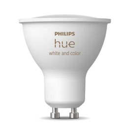 PHILIPS Hue LED-Leuchtmittel 'Hue White & Color Ambiance' dimmbar Reflektor klar GU10 400 lm RGB - tunable white