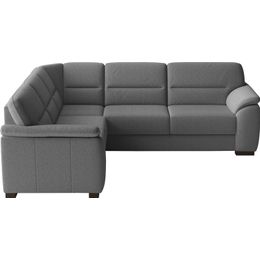 Sit & More Ecksofa SIT & MORE, B:255cm H:88cm T:225cm, grau, 95% Polyester, 9% Polyamid, Wohnzimmer, Sofas, "Montego L-Form, B: 256 cm, gro&szlig;e Stoffauswahl,