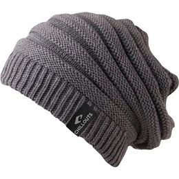 Chillouts Herren Beanie "Brian Hat", grau, unifarben, Strick, Kunstfaser, M&uuml;tzen, Modernes, geripptes Strickmuster mit Rippenb&uuml;ndchen