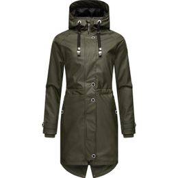 Navahoo Damen Regenjacke "Rainy Flower", gr&uuml;n, Gr. XXL, Obermaterial: 70% Polyester, 30% Polyurethan. Innenfutter: 100% Polyester. &Auml;rmelfutter: 100%