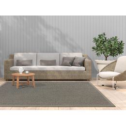 Teppich Dekowe, B:300cm H:8mm L:300cm, braun, Kunstfaser, Wohnzimmer, Teppiche, "Naturana Panama Spezial", Flachgewebe, meliert, Sisal-Optik, mit