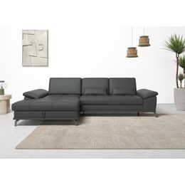 Ecksofa OTTO HOME, B:301cm H:89cm T:176cm, grau, Luxus-Microfaser (90% Polyester, 10% Polyamid);Samtoptik (100% Polyester), Wohnzimmer, Sofas,
