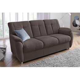 Sit & More 3-Sitzer SIT & MORE, B:189cm H:91cm T:90cm, braun, Luxus-Microfaser ALTARA NUBUCK (100% Polyester) / Struktur fein (100% Polyester);Luxus-Microfaser