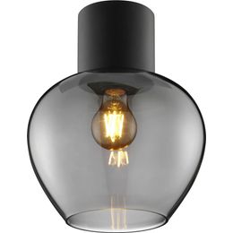 Brilliant Deckenleuchte "Ligari", 1, &Oslash; 23cm H: 27cm, 1 Stk., schwarz, Wohnzimmer, Leuchten, &Oslash; 23 cm, H&ouml;he 28 cm, E27 Fassung, Glas Aluminium, schwarz