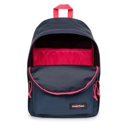 Eastpak Freizeitrucksack "OUT OF OFFICE", blau, Textil, kontrastfarbene Details, Rucks&auml;cke, Unisex Schulrucksack, Businessrucksack mit Logo-Aufn&auml;her