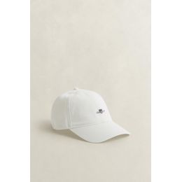 Gant Herren Baseball Cap "SHIELD COTTON TWILL", wei&szlig;, Twill, Baumwolle, Caps
