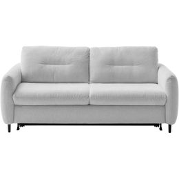 2-Sitzer Home Affaire, B:176cm H:84cm T:102cm, grau, 100% Polyester, Sofas, "Clevina, Dauer-Schlafsofa mit Kaltschaummatratze, Breite 176 cm", Sofa &
