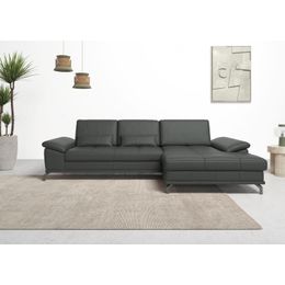 Ecksofa OTTO HOME, B:301cm H:89cm T:176cm, grau, Luxus-Microfaser (90% Polyester, 10% Polyamid);Samtoptik (100% Polyester), Wohnzimmer, Sofas,
