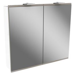 Fackelmann LED-Spiegelschrank 'Lima' wei&szlig; 80 x 71,2 x 15,3 cm