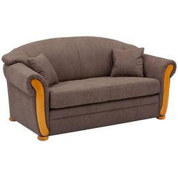 Schlafsofa Home Affaire, B:174cm H:87cm T:88cm, braun, Jugendzimmer, Sofas, "Milano bequem, Federkern, L&auml;ngsschl&auml;fer, Bettfunktion, Breite 174cm",