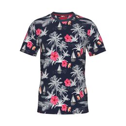Line One Funktionsshirt 'Line One Rundhals T-Shirt mit Print' Herren Gr&ouml;&szlig;e XXL navy / feuerrot