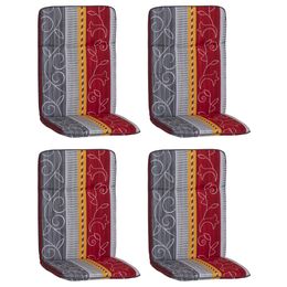 Beo Hochlehner-Auflagenset 'Elmira' bordeaux/grau 47 x 114 x 5 cm 4 St&uuml;ck