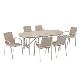 Gartenm&ouml;belset 'Luna' f&uuml;r 6 Personen Aluminium