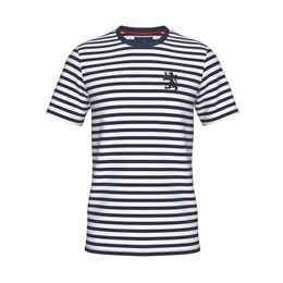 Line One Performance Shirt 'Line One Rundhals T-Shirt mit Print' male size M Navy / White