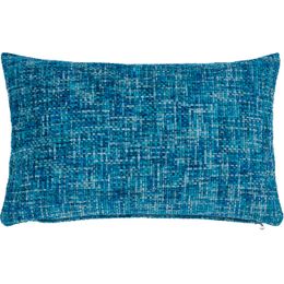 Dekokissen done., B:40cm H:1cm L:60cm, blau, Polyester, Dekokissen_Sitzkissen_Kissenh&uuml;llen, "Twist", Geflochtene Optik