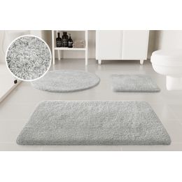Badematte OTTO HOME, H:30mmlicht grau, Polyester, Badematten, "Kaarin, uni, viele Farben, Badvorleger, Badezimmer Teppich", Badteppich, getuftet,