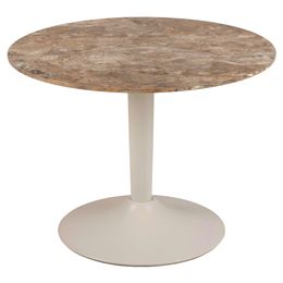 Couchtisch ACTONA GROUP, B:60cm H:45cm T:60cm, braun, Wohnzimmer, Tische, "Kaffeetisch, Beistelltisch", Tisch braun, polierte Keramiktischplatte