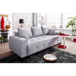 Schlafsofa OTTO HOME, B:241cm H:90cm T:94cm, grau, Zierkissen: 100% Polyester;Microfaser PRIMABELLE (100% Polyester);Struktur fein (100% Polyester),