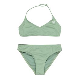 Roxy M&auml;dchen Bustier-Bikini "Solid Active", gr&uuml;n, Gr. 8, Recycling-Polyester, Bikini-Sets