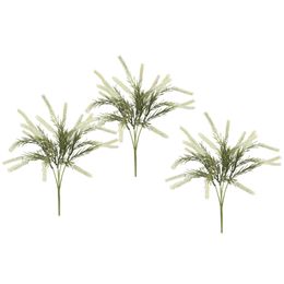 Kunstpflanze I.GE.A., B:26cm H:35cm L:26cm, gr&uuml;n, Kunststoff, Kunstpflanzen, "Erikabusch 3er Set", 35cm Erika Heidenkraut Strauch Bouquet Tischdeko