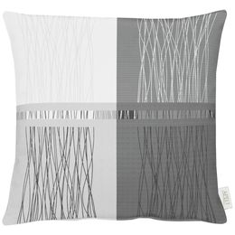 Dekokissen Apelt, B:49cm L:49cm, schwarz-wei&szlig;, Polyester, Kinderzimmer, Dekokissen_Sitzkissen_Kissenh&uuml;llen, "COMO", Kissenh&uuml;lle ohne F&uuml;llung, 1 St&uuml;ck
