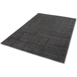 Sch&ouml;ner Wohnen Kollektion Teppich, B:80cm H:22mm L:150cm, grau, SCH&Ouml;NER WOHNEN-KOLLEKTION, Kunstfaser, Wohnzimmer, Teppiche, "Pure 6317-242", Kurzflor, Hoch Tief Struktur,