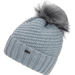 Chillouts Damen Beanie "Anni Hat", grau, Strick, Obermaterial: 75% Polyester, 15% Polyamid, 10% Wolle, M&uuml;tzen