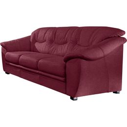 Sit & More 3-Sitzer SIT & MORE, B:198cm H:90cm T:90cm, rot, PRIMABELLE-Microfaser (100% Polyester);SOFTLUX/Struktur (Korpus in Kunstleder, Sitz und R&uuml;cken in