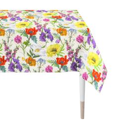 Tischdecke Apelt, B:150cm L:250cm, bunt, Obermaterial: 75% Baumwolle, 25% Polyester, Tischdecken, "7001", Sommerblumen all-over