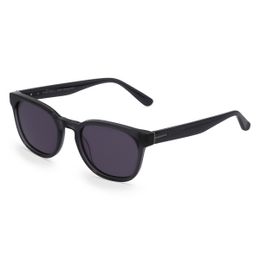Fielmann LN 007 SUN CL | Unisex-Sonnenbrille | Fassung: Vollrand, Panto, Blockacetat, Grau Transparent | Glasfarbe: Grau