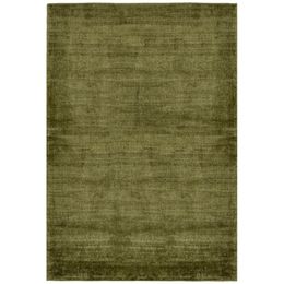 Teppich Tom Tailor HOME, B:250cm H:8mm L:350cm, gr&uuml;n, Viskose, Wohnzimmer, Teppiche, "Shine uni", Handwebteppich, 100% Viskose, handgewebt, mit