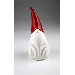 AM Design LED Dekofigur "Keramik-Wichtel", H: 20cm, rot, Leuchten, 2 er Set, 9x20 cm