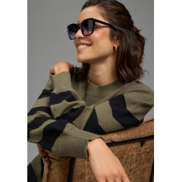 Laura Scott Damen Sonnenbrille, schwarz, unifarben, Sonnenbrillen, f&uuml;r Damen mit grauen Verlaufsgl&auml;sern