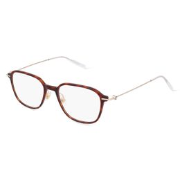 Montblanc MB0207O Brille Unisex | Fassung: Vollrand, Quadratisch, Havanna Gold