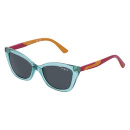 Vogue eyewear VJ2020 | Damen-Sonnenbrille | Fassung: Vollrand, Cat Eye, Kunststoff, Wei&szlig; Transparent | Glasfarbe: Grau