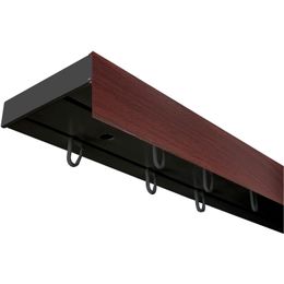 Gardinenschiene SN DECO GROUP, L:440cm T:7,7cm, braun, Kunststoff, Gardinenstangen, "Vorhangschiene SH (1) mit Blende 5 cm"