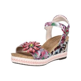 Laura Vita Damen High-Heel-Sandalette "Laura Vita Sandalen Leder", Gr. 39, bunt, Leder, Schuhe