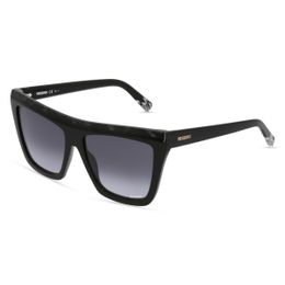Missoni 0087/N/S | Damen-Sonnenbrille | Fassung: Vollrand, Butterfly, Acetat, Schwarz Gl&auml;nzend | Glasfarbe: Grau Verlaufend