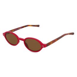 Fielmann JIL 038 SUN CL BALA | Kinder-Sonnenbrille | Fassung: Vollrand, Oval, Acetat, Fuchsia Havanna | Glasfarbe: Braun