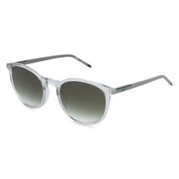 HUGO BOSS Hugo HG 1400/G/S | Herren-Sonnenbrille | Fassung: Vollrand, Panto, Acetat, Grau | Glasfarbe: Gr&uuml;n