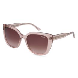 Mexx Eyes 6606 | Damen-Sonnenbrille | Fassung: Vollrand, Cat Eye, Kunststoff, Beige | Glasfarbe: Braun