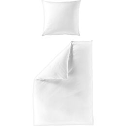Bettw&auml;sche Bierbaum, wei&szlig;, Mako-Satin, Obermaterial: 100% Baumwolle, Bettw&auml;sche, "Elegant uni", Mako-Satin, 100 % Baumwolle, Uni, pflegeleicht