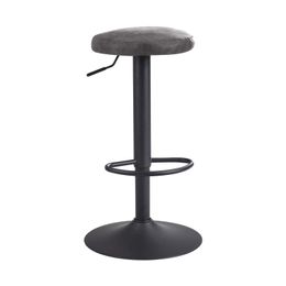 FineBuy Barhocker Wildlederoptik Hocker Stoff/Metall Bistrohocker 100 kg Rund