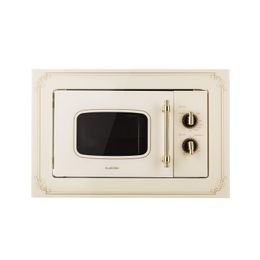 Victoria 20 Einbau-Mikrowelle, 20 l, 800 W, Grill: 1000 W, elfenbein Elfenbein