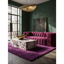 KADIMA DESIGN Teppich Hochflor RHEIN in Violett, einfarbig, 300 x 400 cm