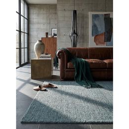 Wollteppich uni T&uuml;rkis 160 x 230 cm - ALNE KADIMA DESIGN