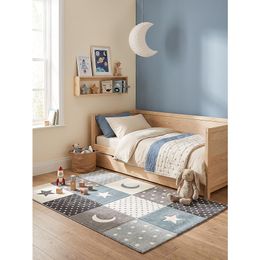 Kinderteppich Pflegeleicht Blau 80x150 cm - IDRO KADIMA DESIGN