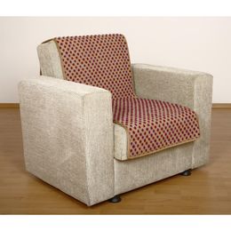 Linke Licardo Sitzfl&auml;chenschoner Sesselschoner Wolle Noppen beige 150 x 50 cm